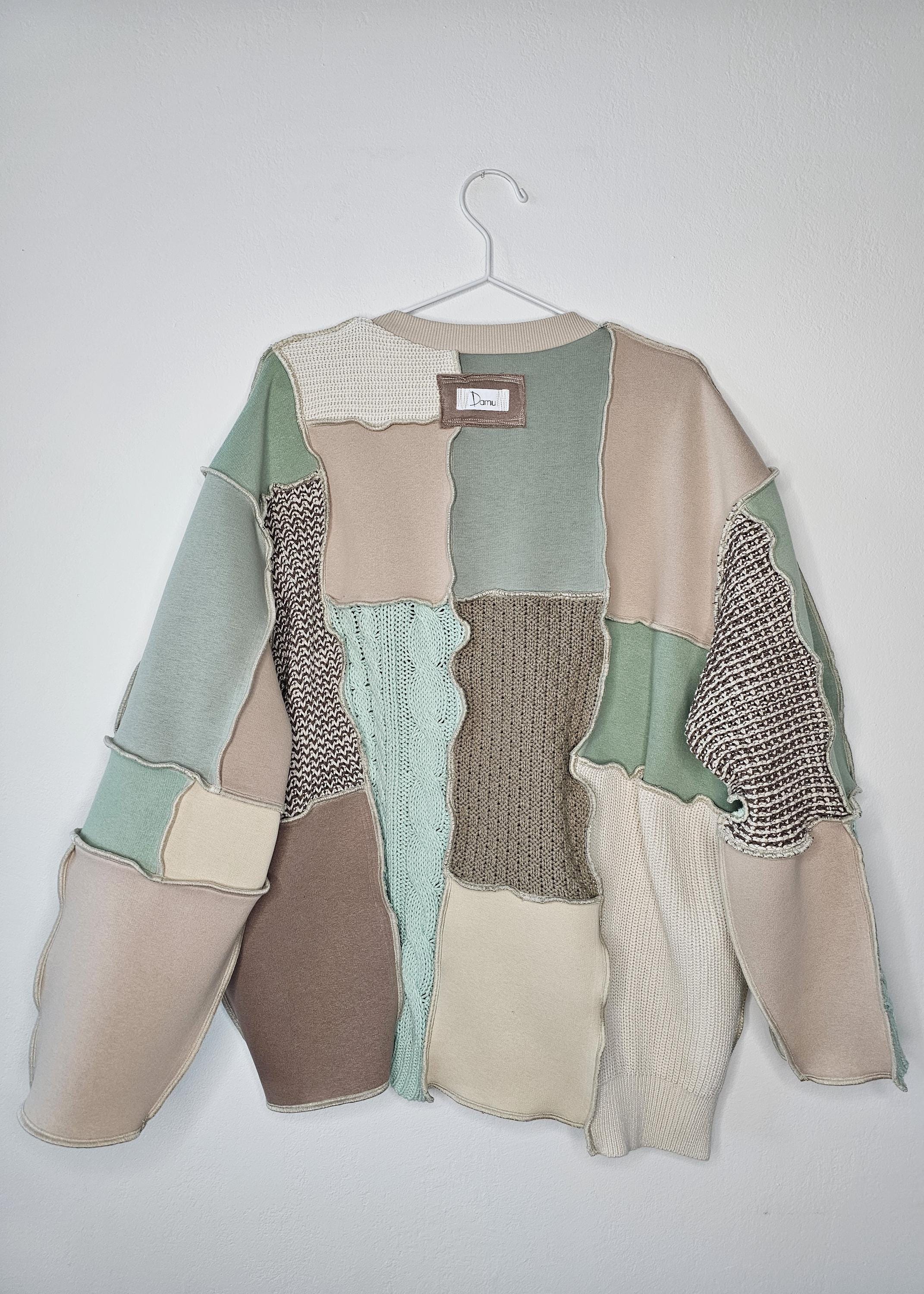 Upcycled Patchwork Women's Jumper From Knitwear and Sweater Scraps ...