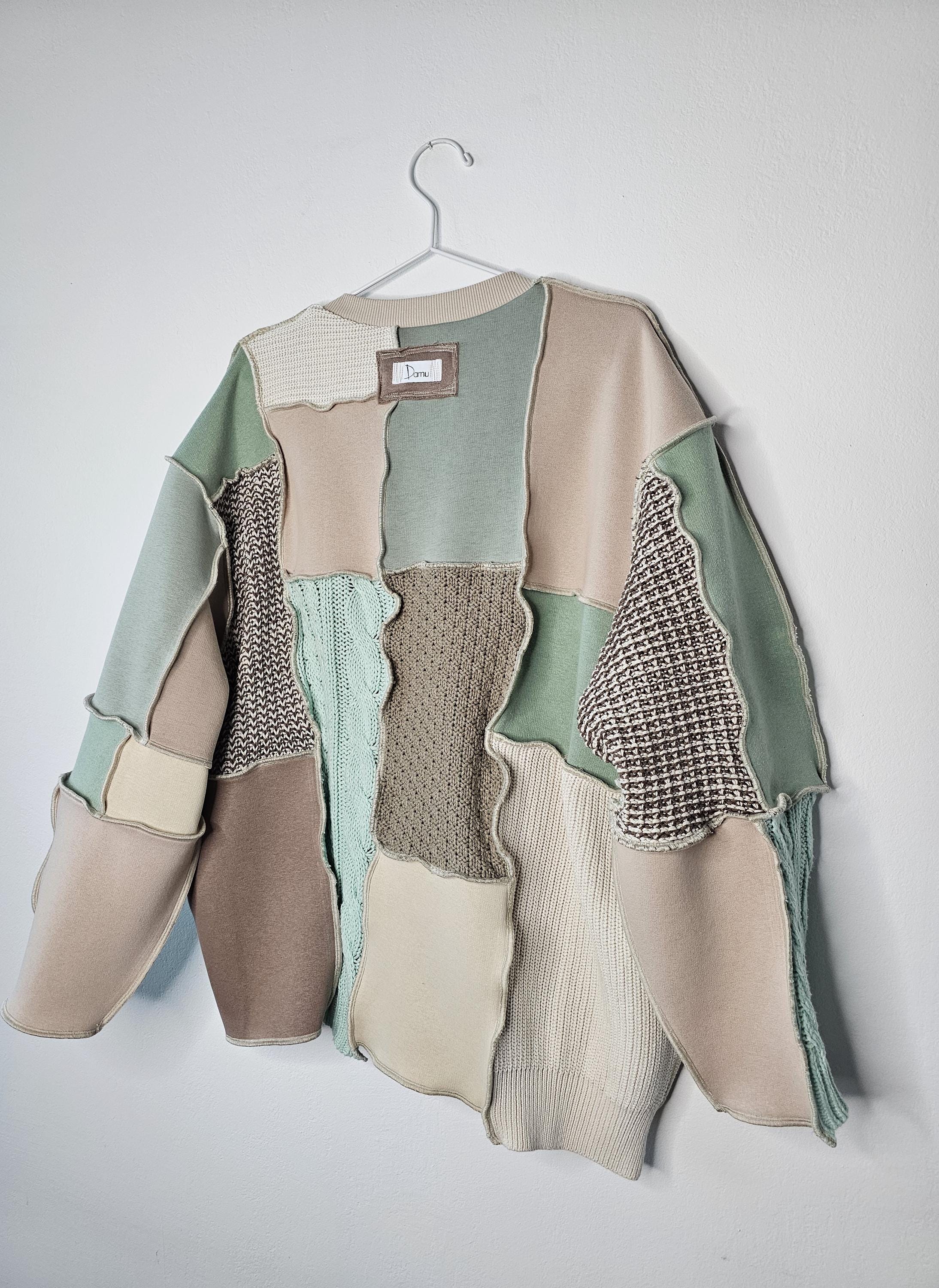Upcycled Patchwork Women's Jumper From Knitwear and Sweater Scraps ...
