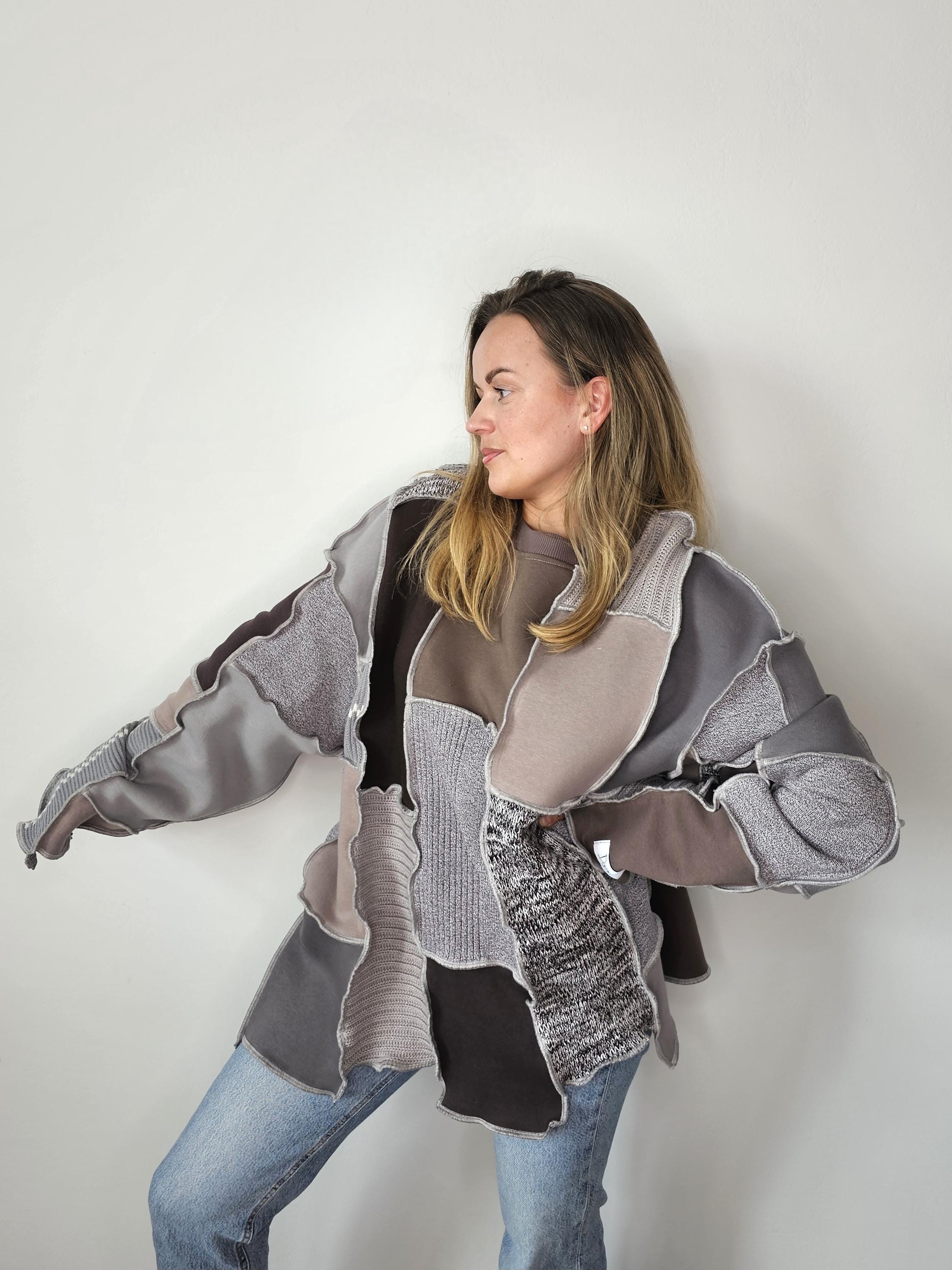 Upcycled Patchwork Women's Jumper From Knitwear Scraps and Sweaters ...