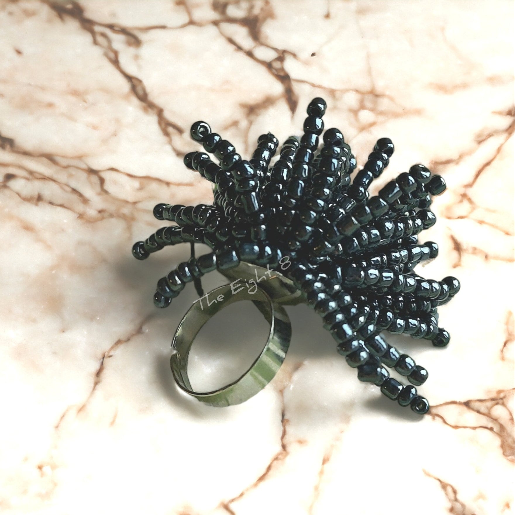 Starburst Seed Bead Kinetic Ring: Adjustable Rave Jewelry - Etsy