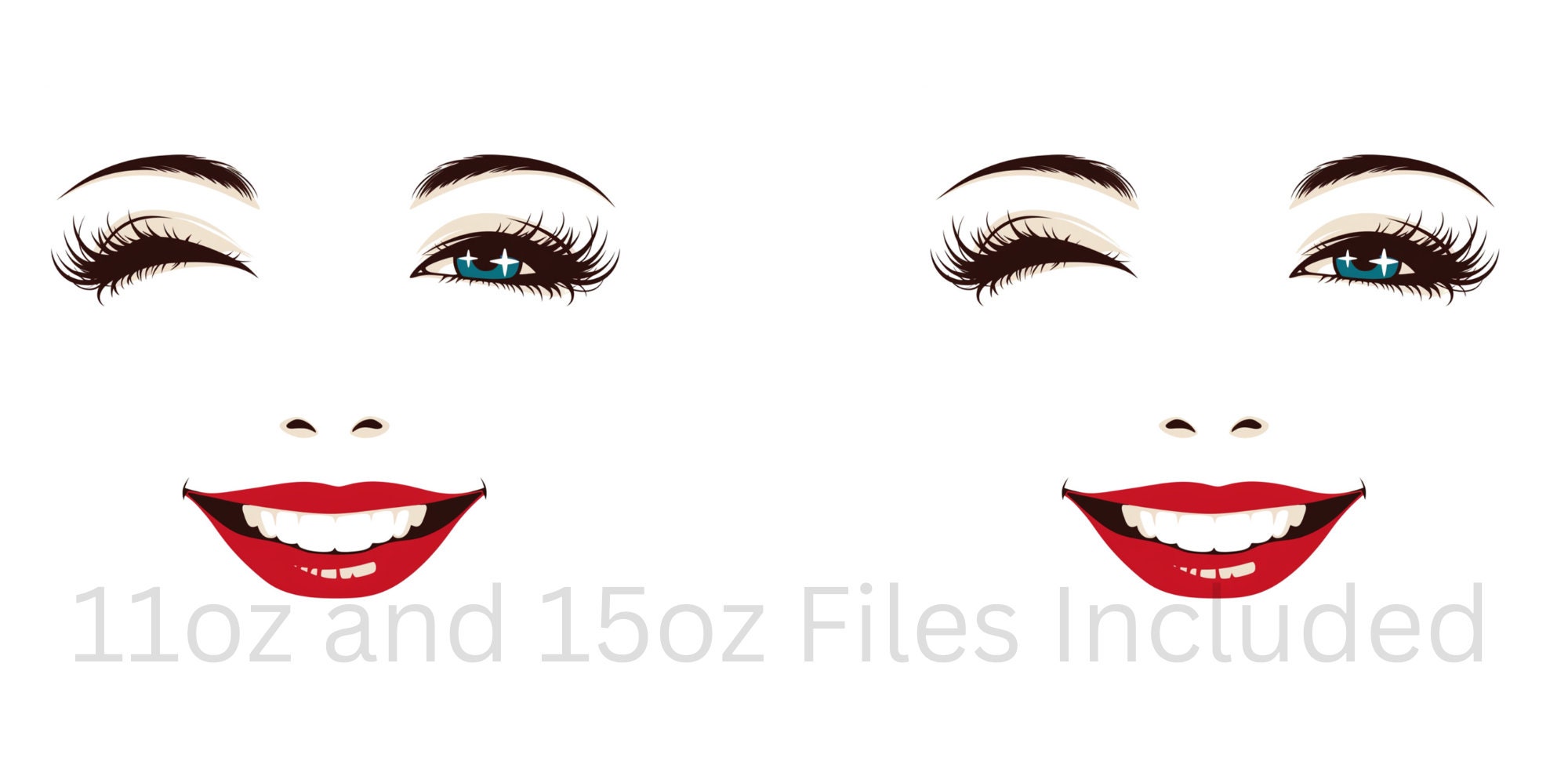 3D Funny Face Mug Wrap Sublimation Design, Instant Download Coffee Mug ...