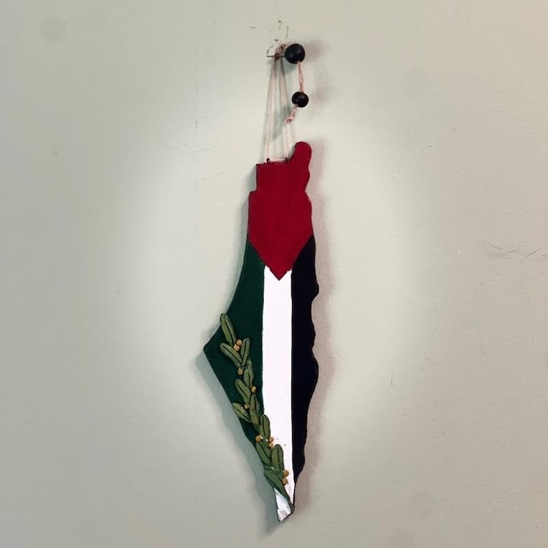 Palestine Map, Flag Design Wall Hanger - Etsy