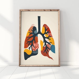 Human Lungs Wall Art, Anatomy Print, Lungs Anatomical Art, Medical ...