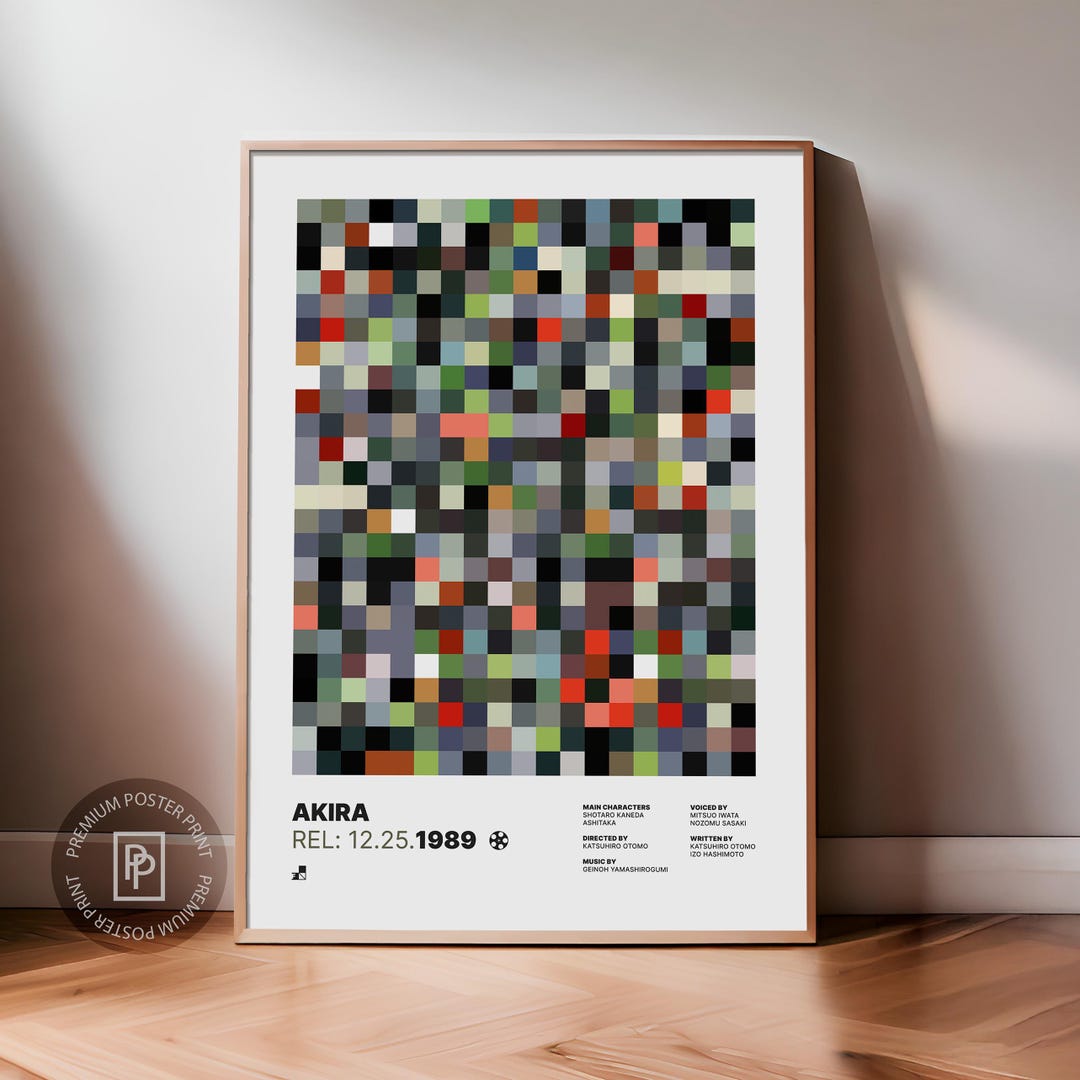 AKIRA Color Study Print, Anime Print, Animation Poster, Low-res Art ...