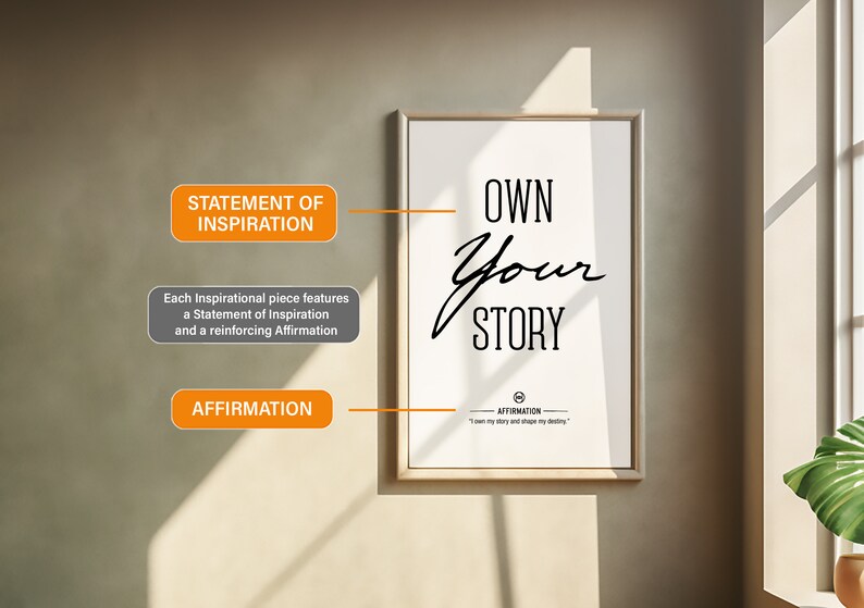 Own Your Story, Inspirational Wall Art, Affirmation, Printable Wall Art ...