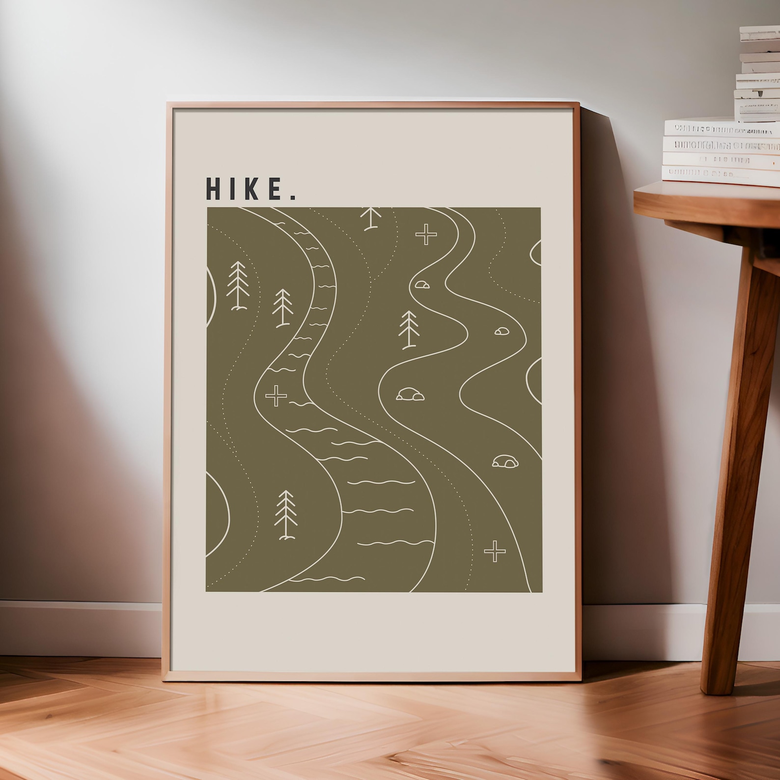 Hiking Poster, Sports Art, Minimal Wall Art, Hiking Gift, Sports Gift ...