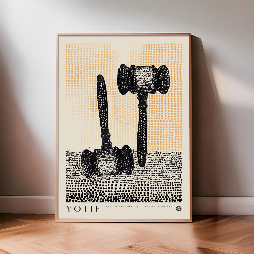 Justice Rendered, Law Poster, Judge Gavel Print, Lawyer Office Decor ...