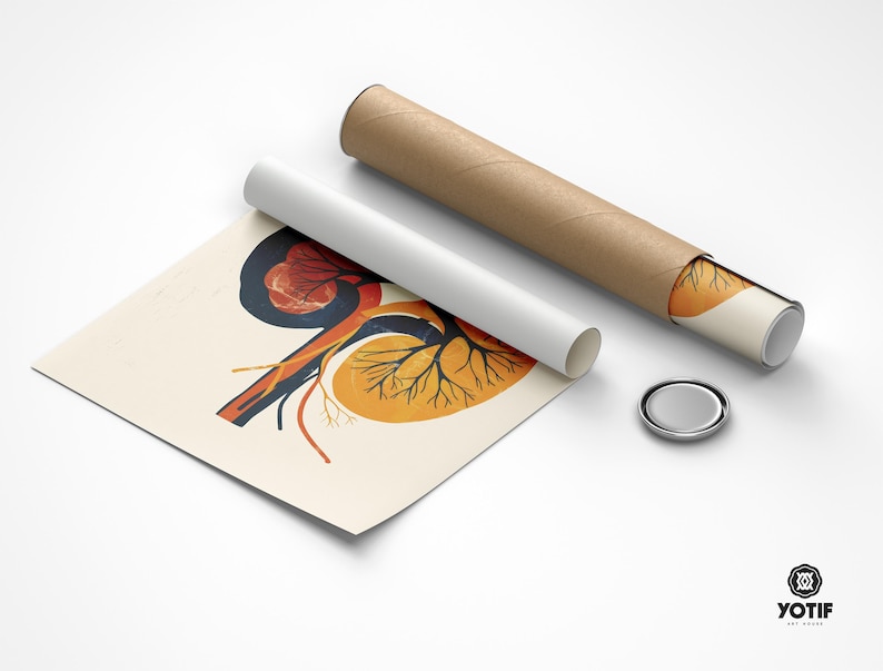 Anatomy Wall Art, Human Kidneys Print, Abstract Wall Art, Human Organ ...