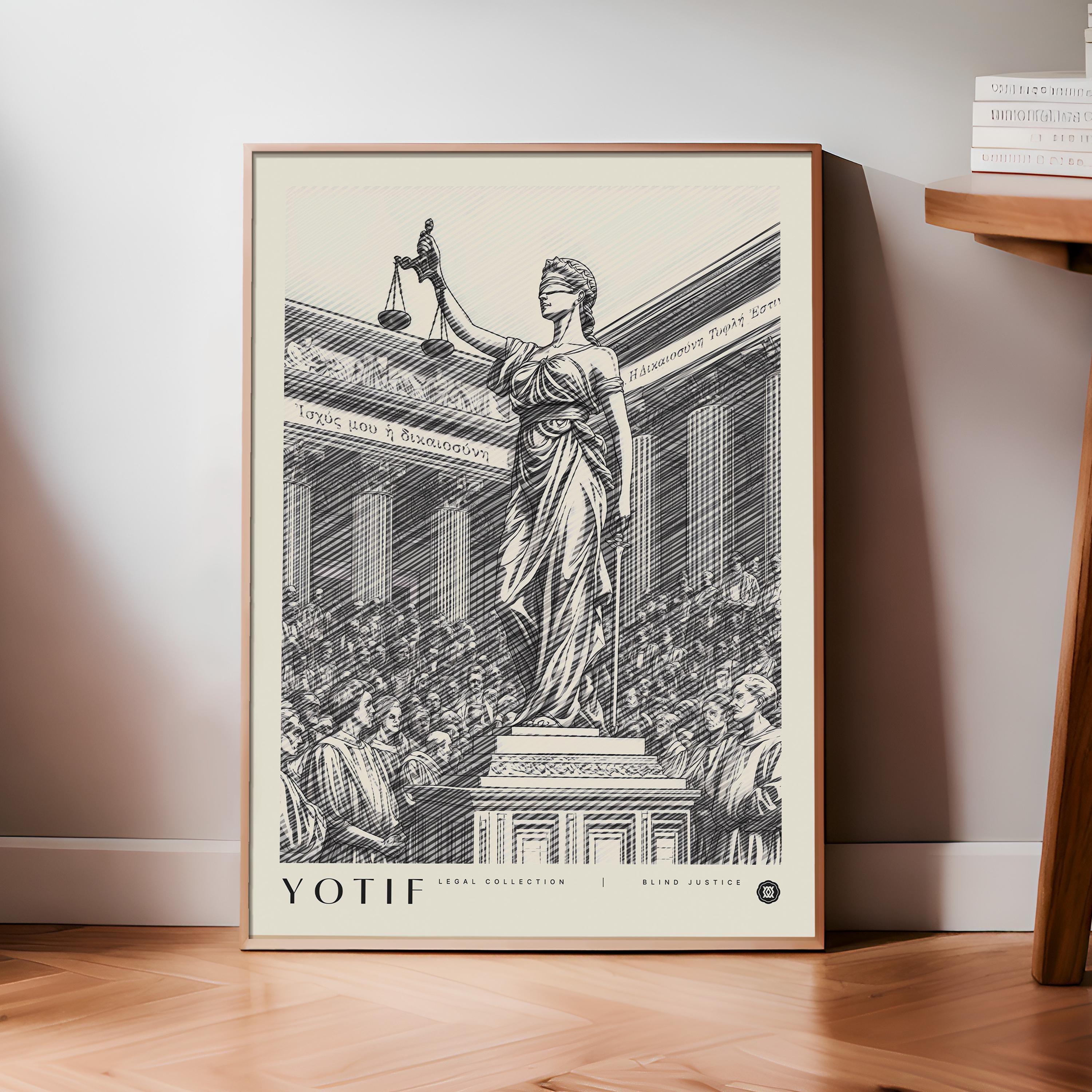 Blind Justice Print, Law Poster, Lawyer Office Decor, Digital Download ...