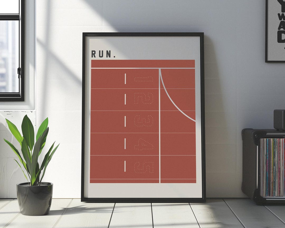 Running Poster, Track and Field Art, Runner Art, Minimalist Sports ...