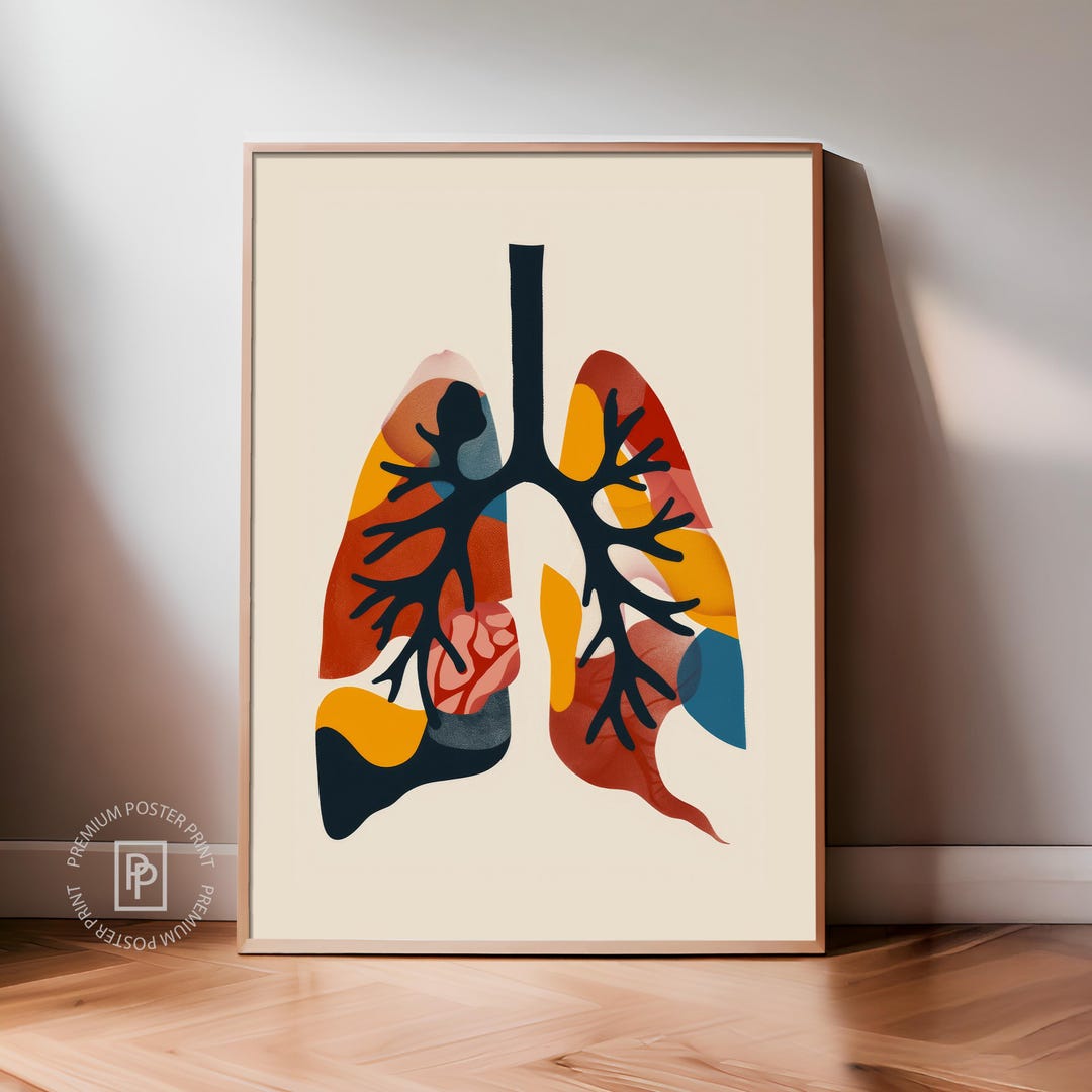 Anatomy Wall Art, Human Lungs Print, Abstract Wall Art, Human Organ Art ...
