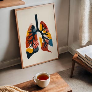 Human Lungs Wall Art, Anatomy Print, Lungs Anatomical Art, Medical ...