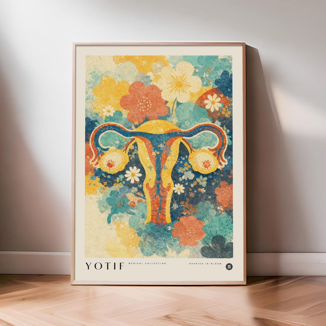 Ovaries in Bloom | Anatomy Wall Art, Medical Print, Reproductive System ...