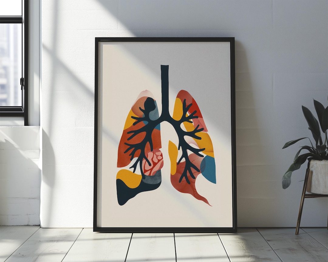 Human Lungs Wall Art, Anatomy Print, Lungs Anatomical Art, Medical ...