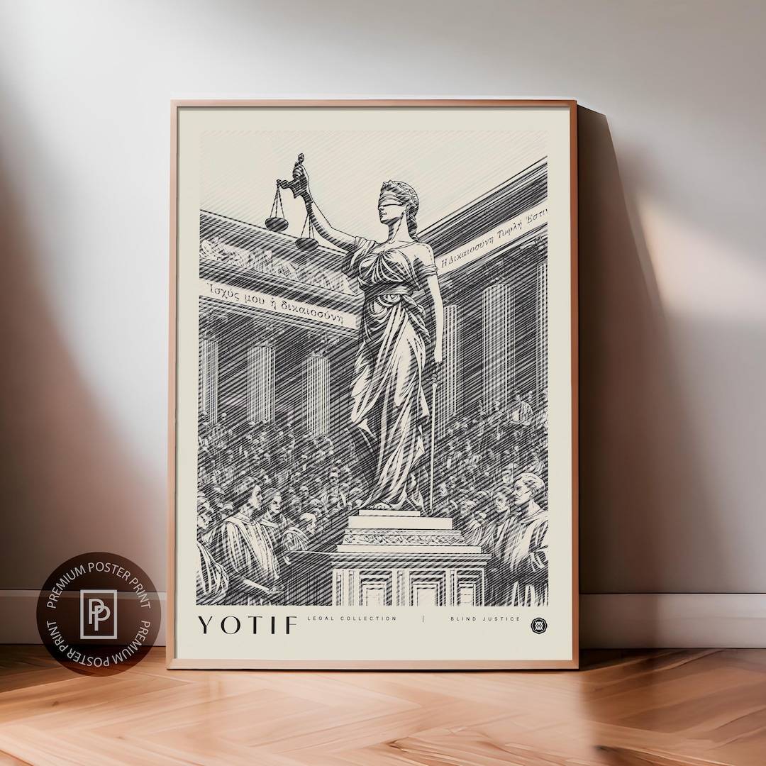 Blind Justice Print, Law Poster, Premium Poster, Lawyer Office Decor ...