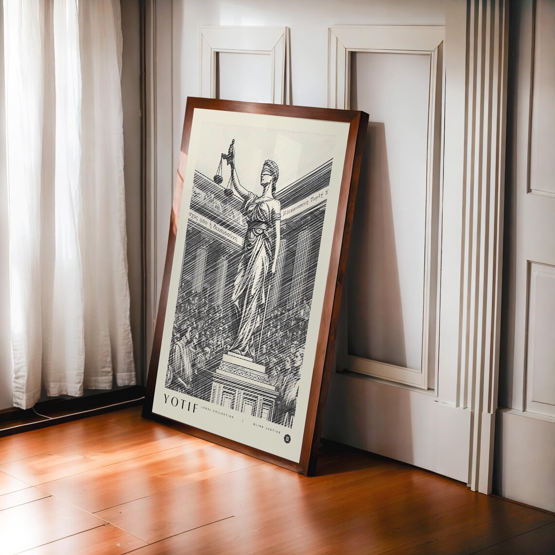 Blind Justice Print, Law Poster, Premium Poster, Lawyer Office Decor ...
