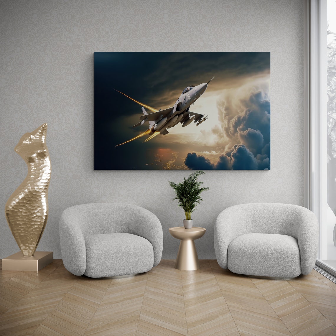 Fighter Jet Artwork, Jet Fighter Canvas, Army Jet Photo, F-15 Eagle, F ...