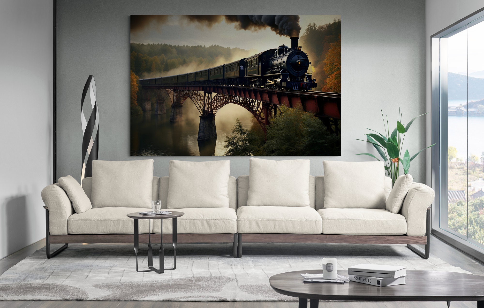 Old Train Art, Train Decor Art, Vintage Locomotive, Railroad Wall Art ...