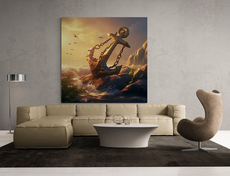 Anchor Wall Art, Anchor Canvas Art, Anchor Painting, Anchor Wall Decor ...