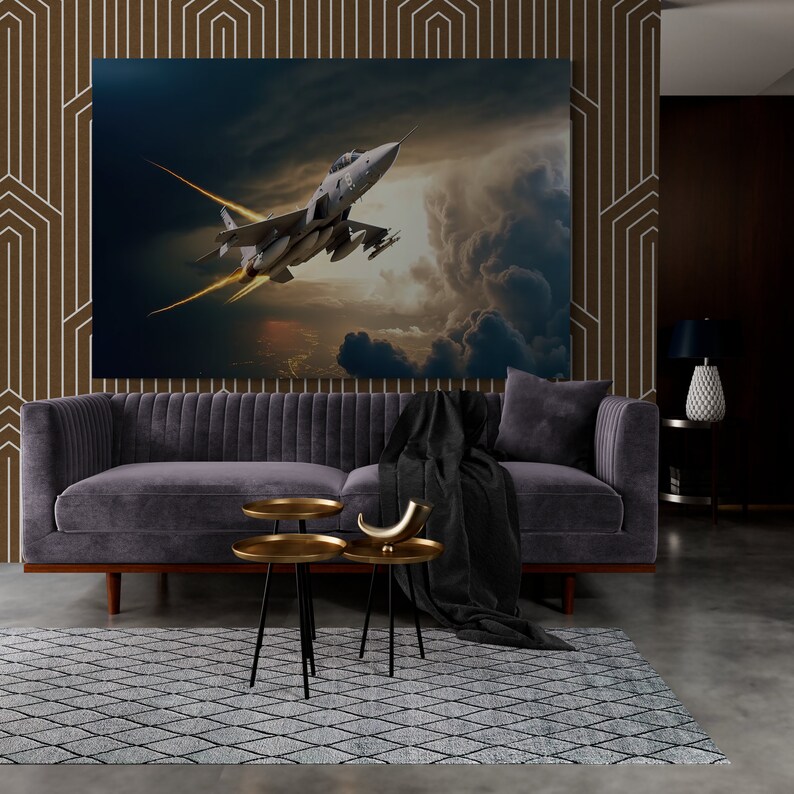 Fighter Jet Artwork, Jet Fighter Canvas, Army Jet Photo, F-15 Eagle, F ...