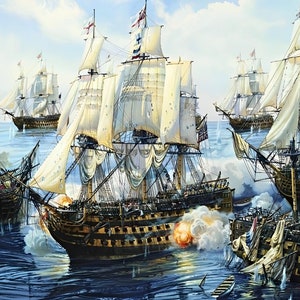 The Battle of Trafalgar, Pirate Ship, Battle Ship, Maritime Gifts, Old ...