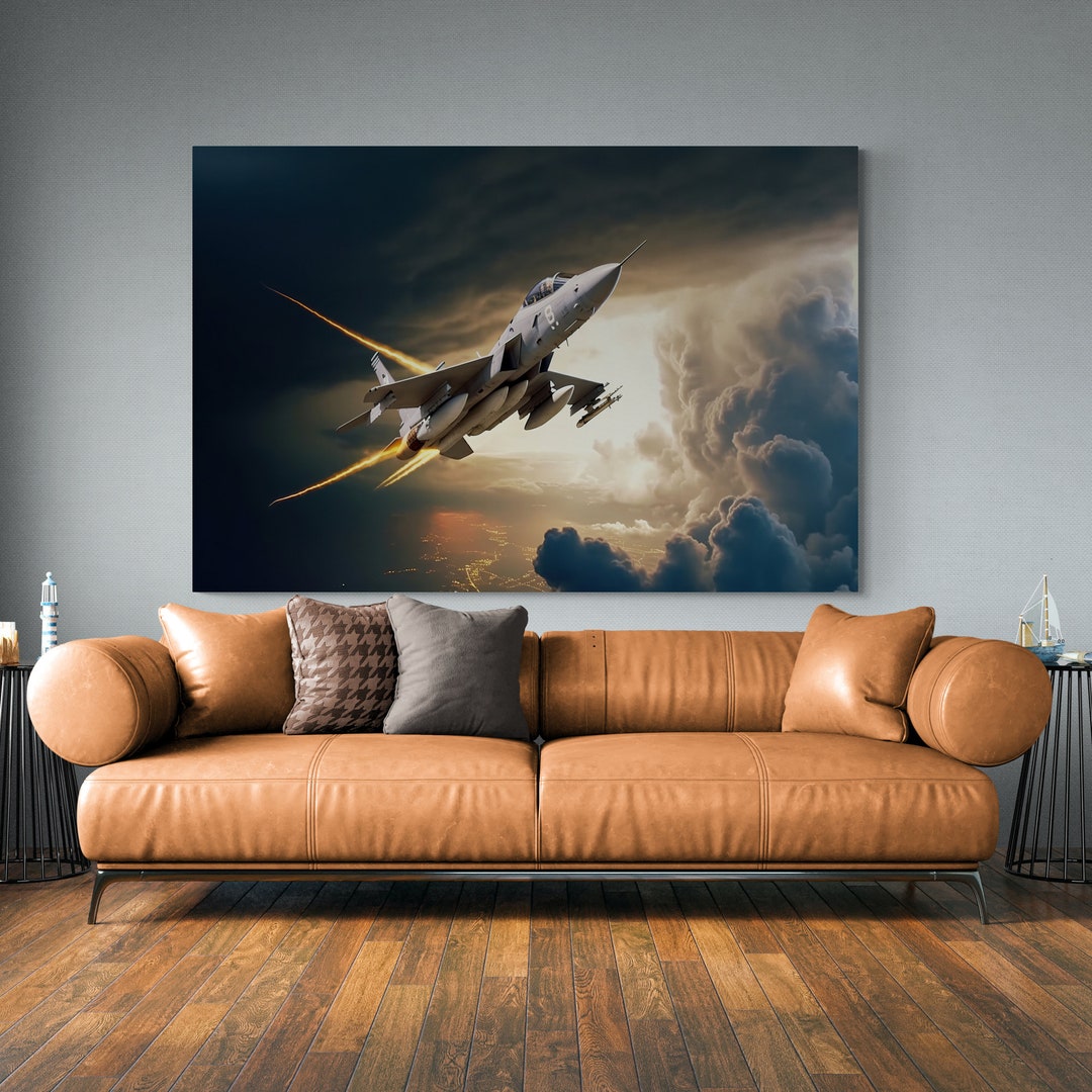 Fighter Jet Artwork, Jet Fighter Canvas, Army Jet Photo, F-15 Eagle, F ...