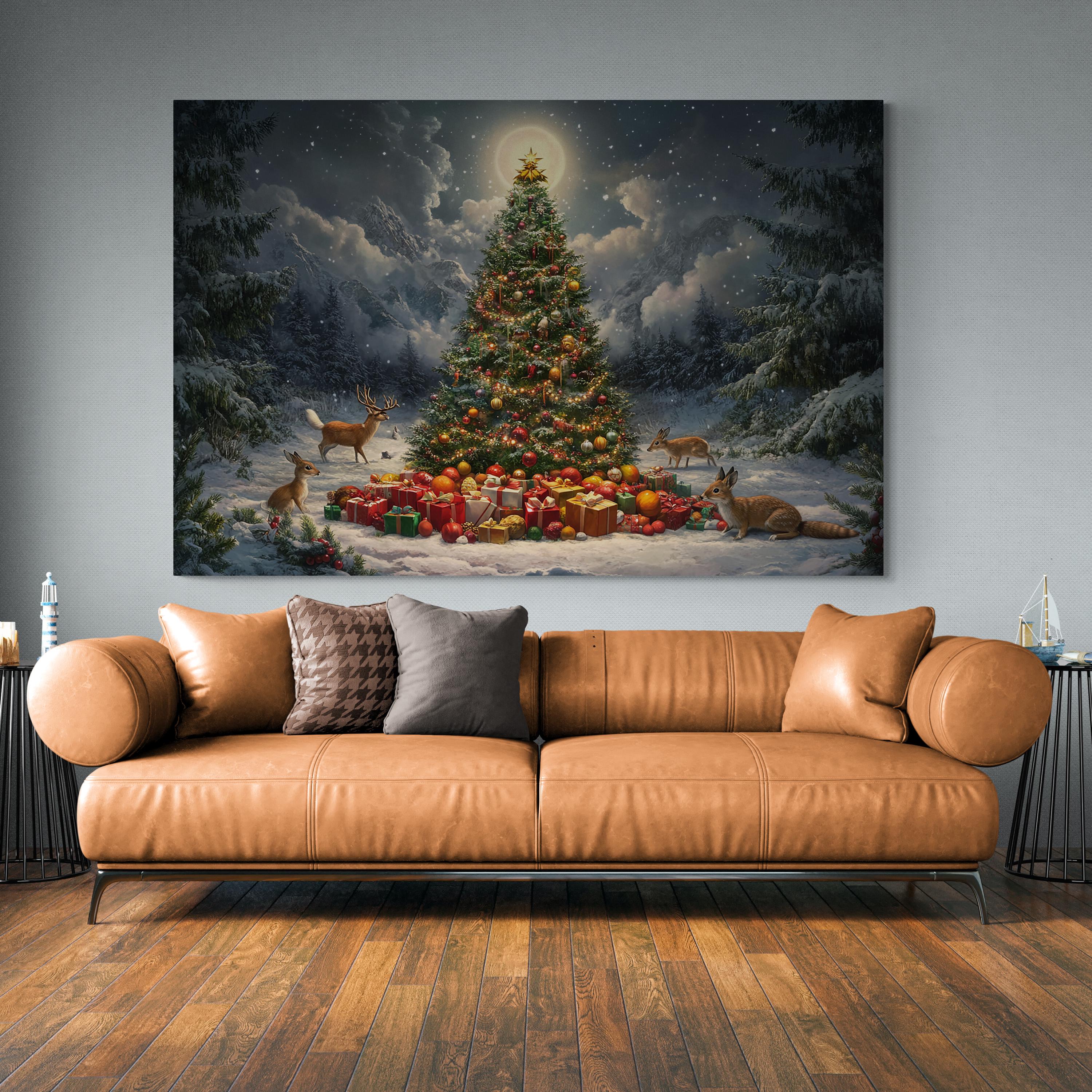 Christmas Wall Art, Forest Wall Art, Christmas Decoration, Christmas ...