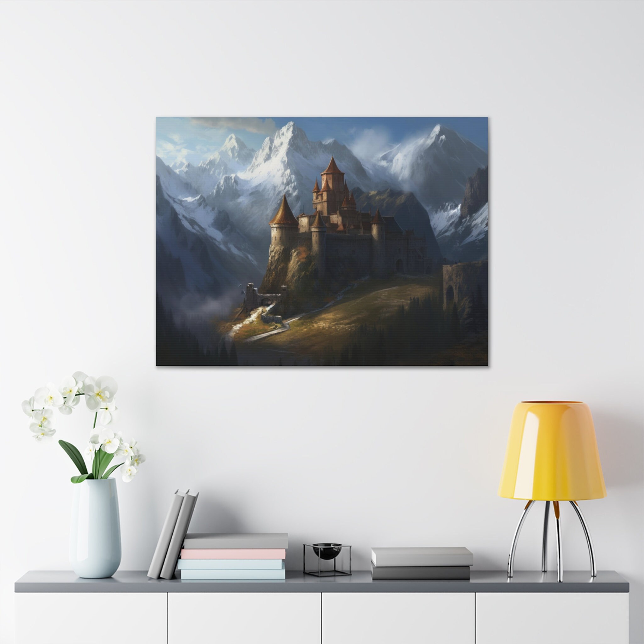 Castle Mountain Majesty: Ancient Architecture and Mountain Landscape ...