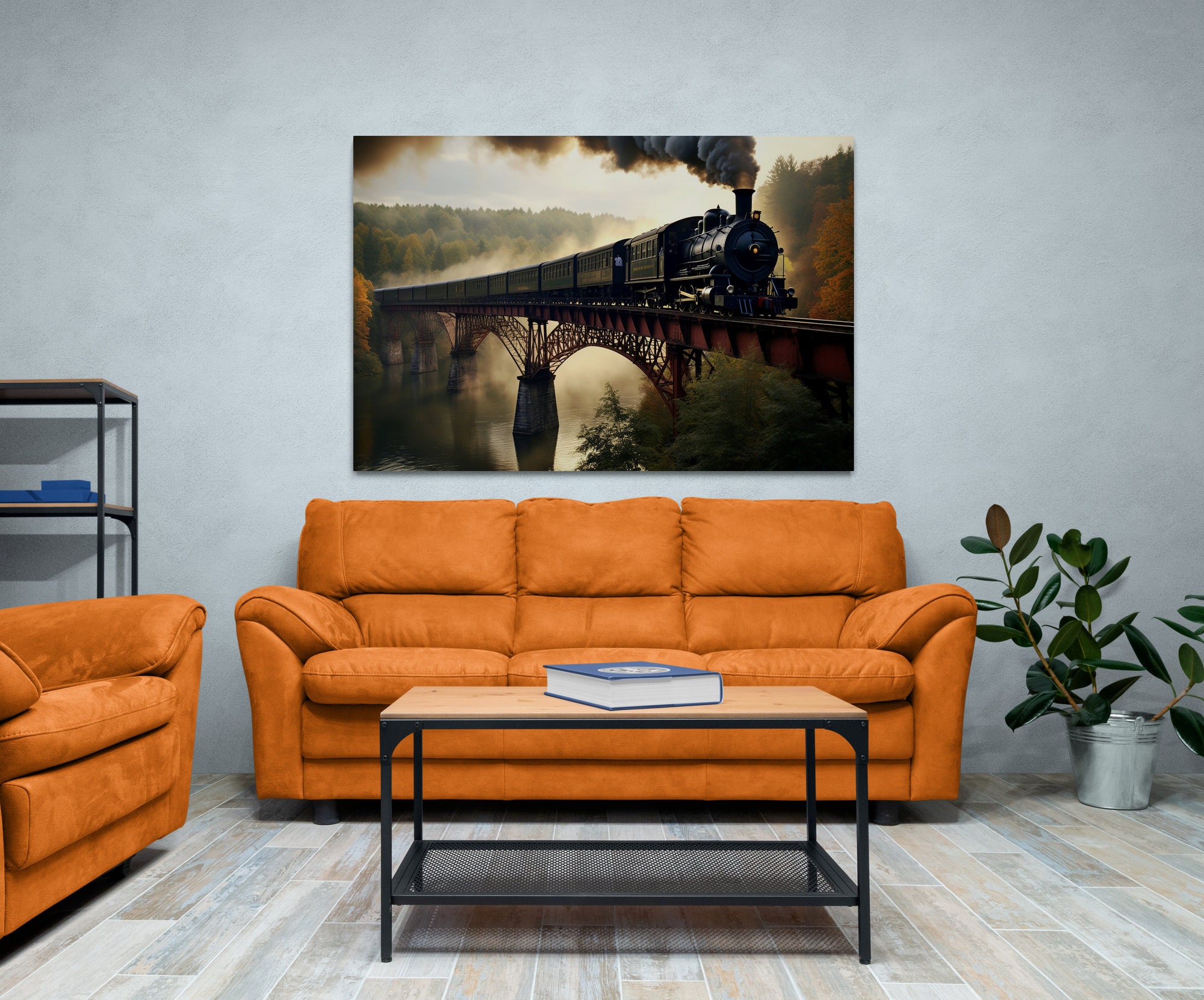 Old Train Art, Train Decor Art, Vintage Locomotive, Railroad Wall Art ...