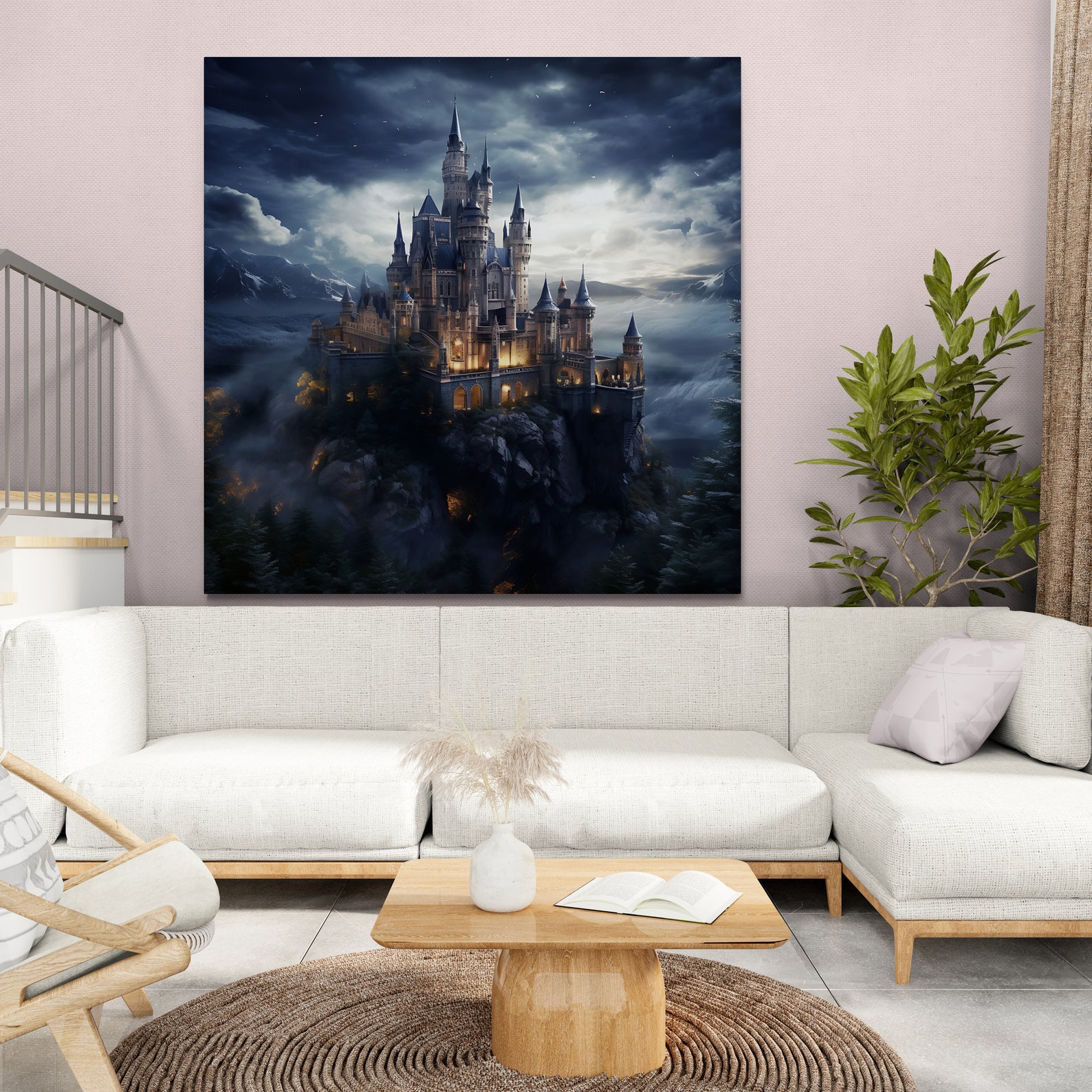 Castle Mountain Majesty: Ancient Architecture and Mountain Landscape ...