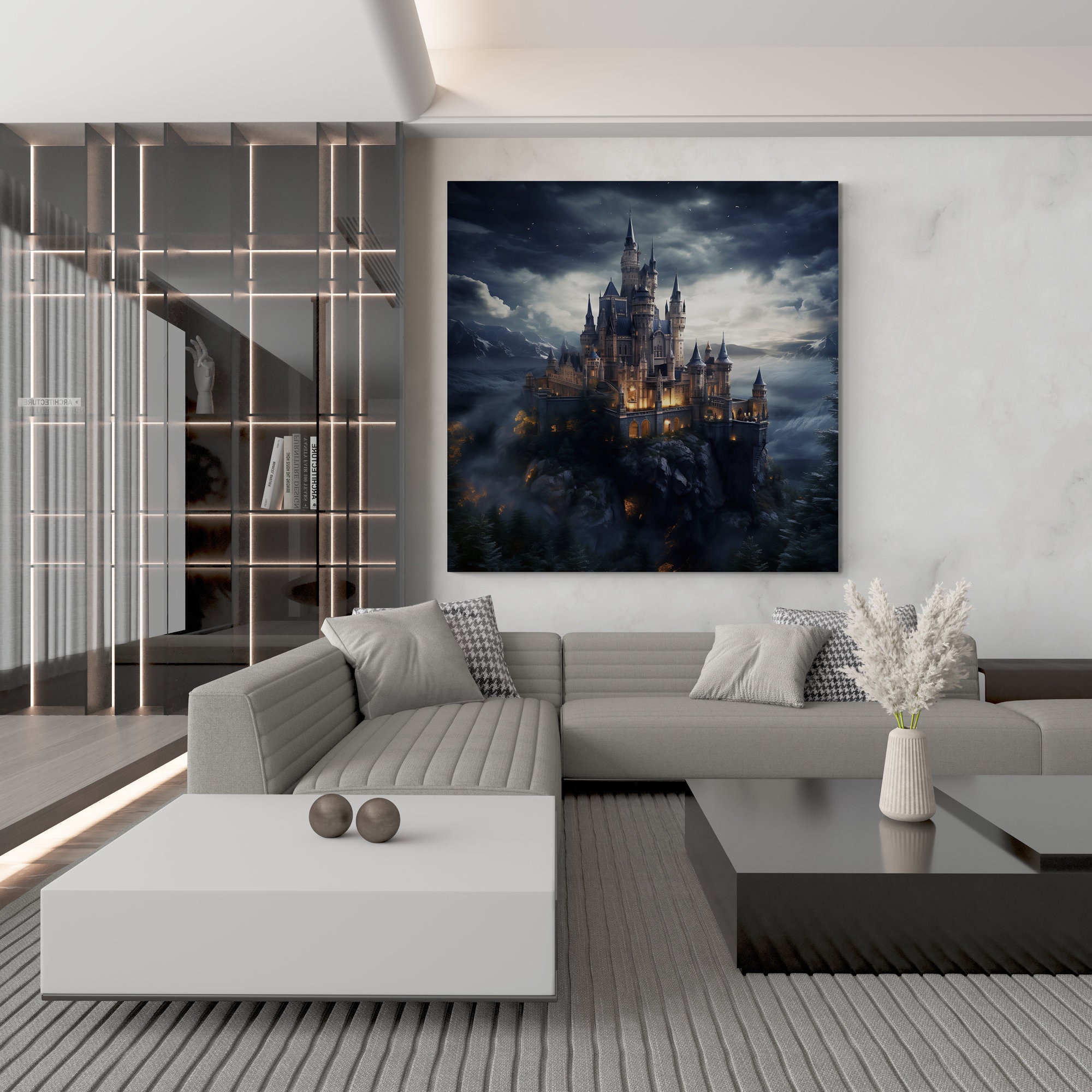 Castle Mountain Majesty: Ancient Architecture and Mountain Landscape ...