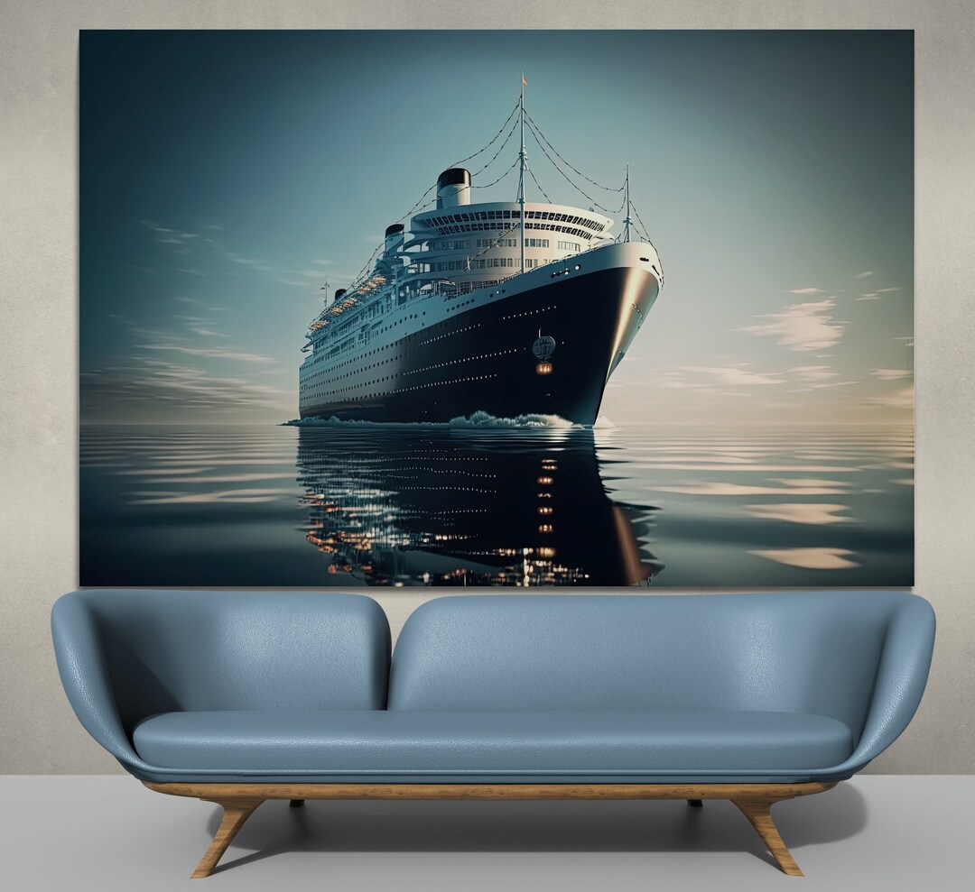 Cruise Ship Wall Art, Big Ship Canvas Art, Maritime Decor, Greatest ...
