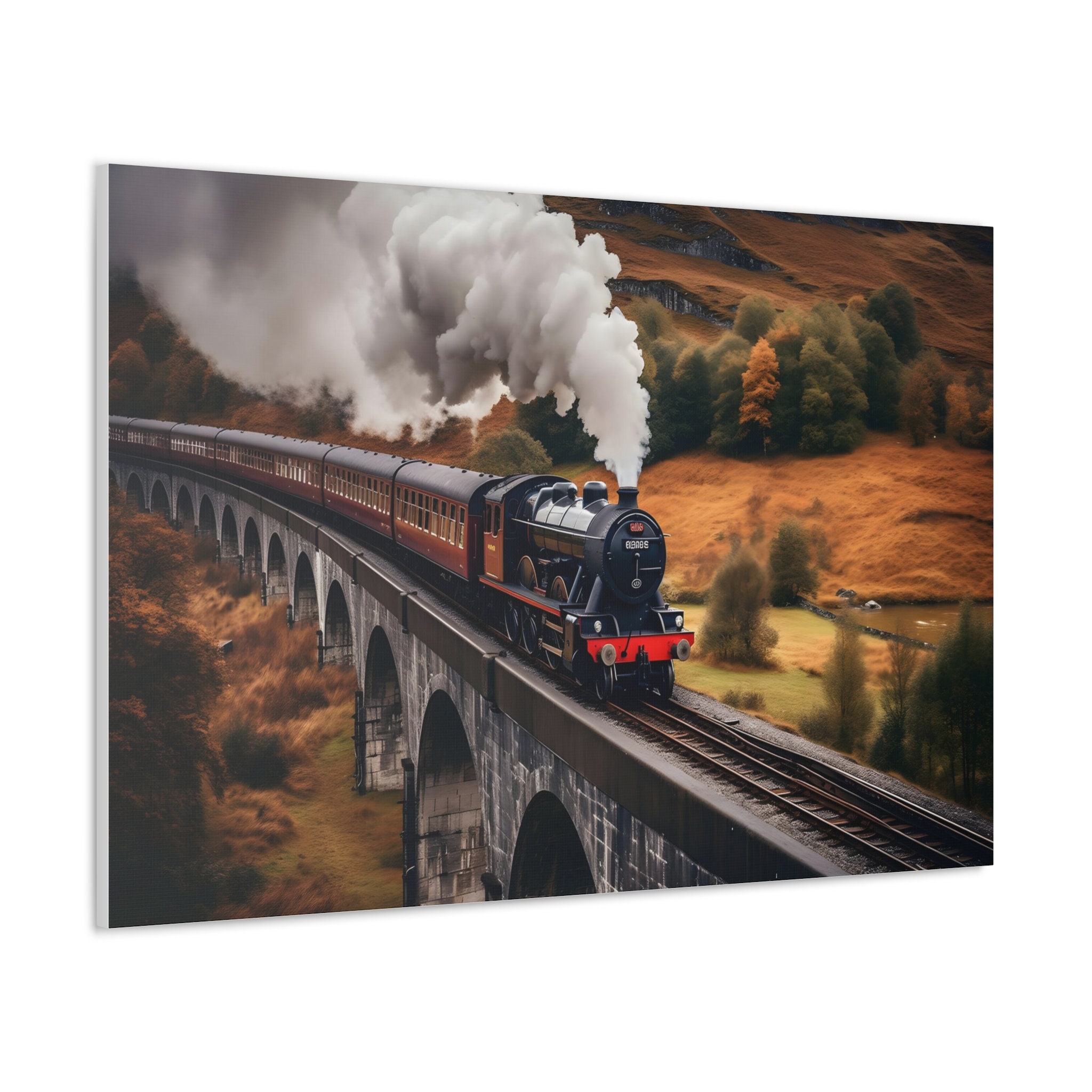 Old Train Art, Train Decor Art, Steam Train Decor, Train Canvas Wall ...