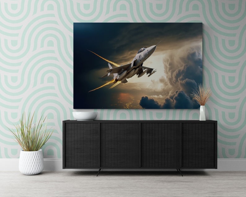 Fighter Jet Artwork, Jet Fighter Canvas, Army Jet Photo, F-15 Eagle, F ...