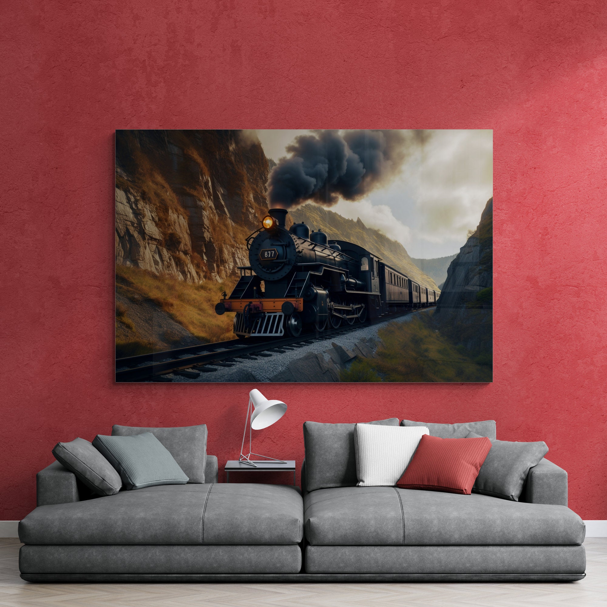 Old Train Art, Train Decor Art, Vintage Locomotive, Railroad Wall Art ...