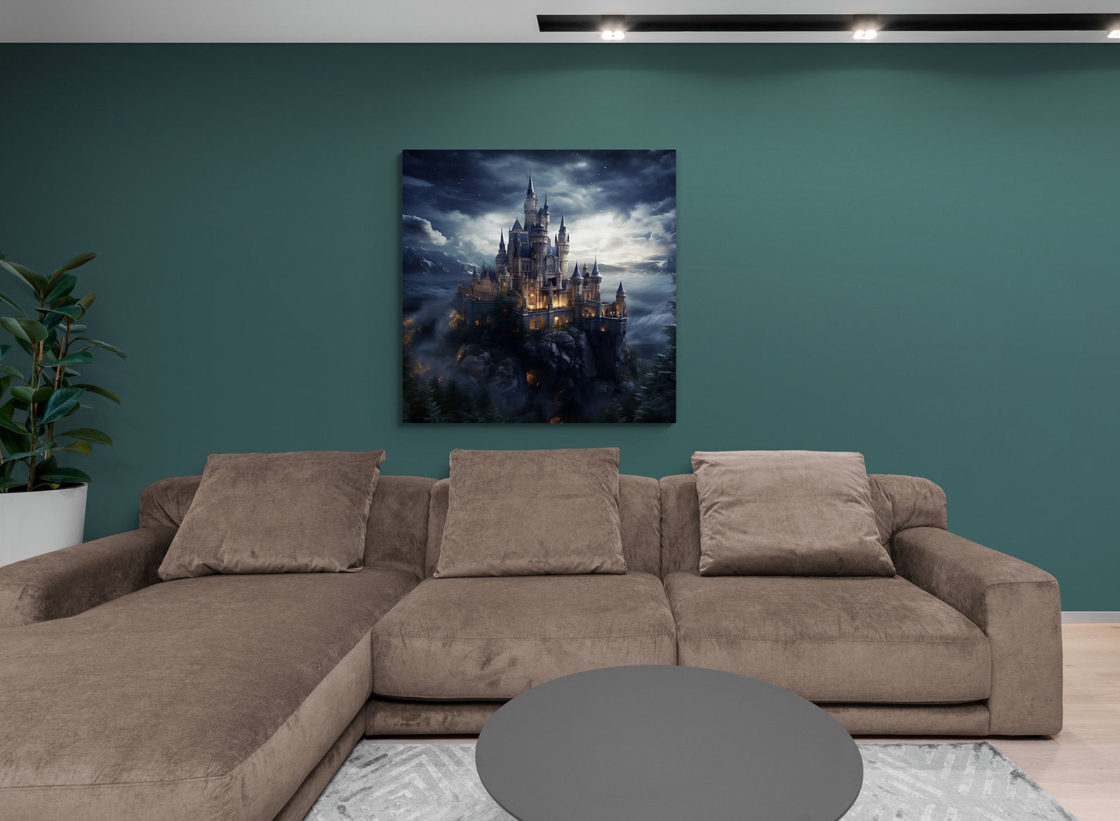 Castle Mountain Majesty: Ancient Architecture and Mountain Landscape ...