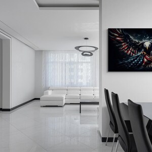 Patriotic Eagle American Flag Canvas – USA Wall Art, Freedom & Strength ...