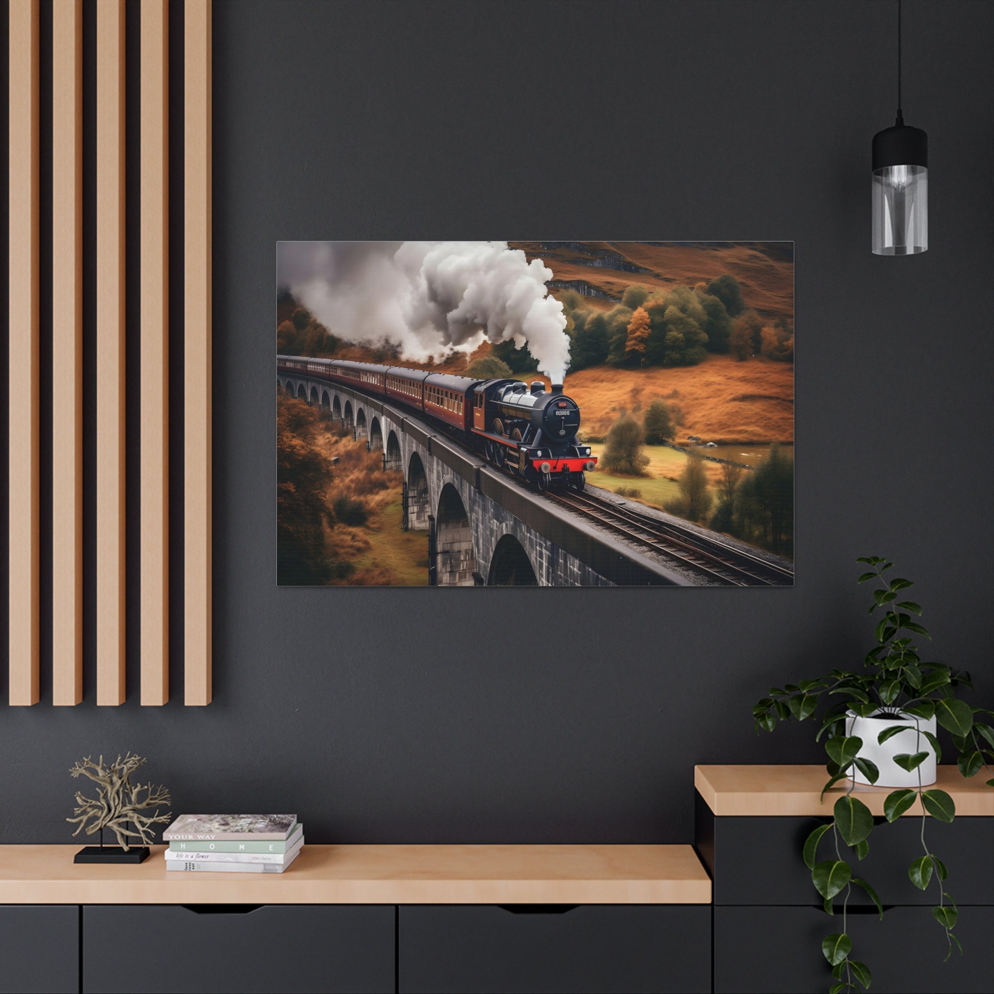 Old Train Art, Train Decor Art, Steam Train Decor, Train Canvas Wall ...
