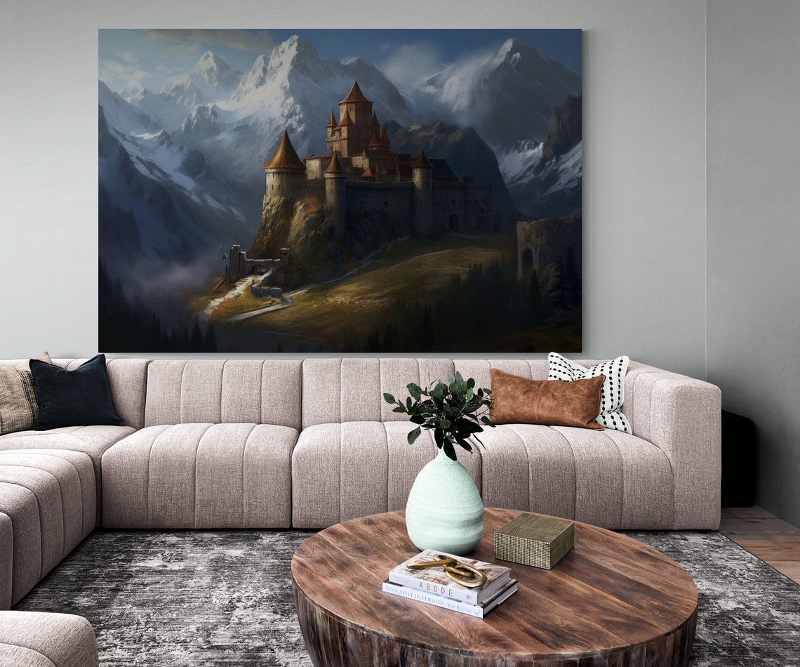 Castle Mountain Majesty: Ancient Architecture and Mountain Landscape ...