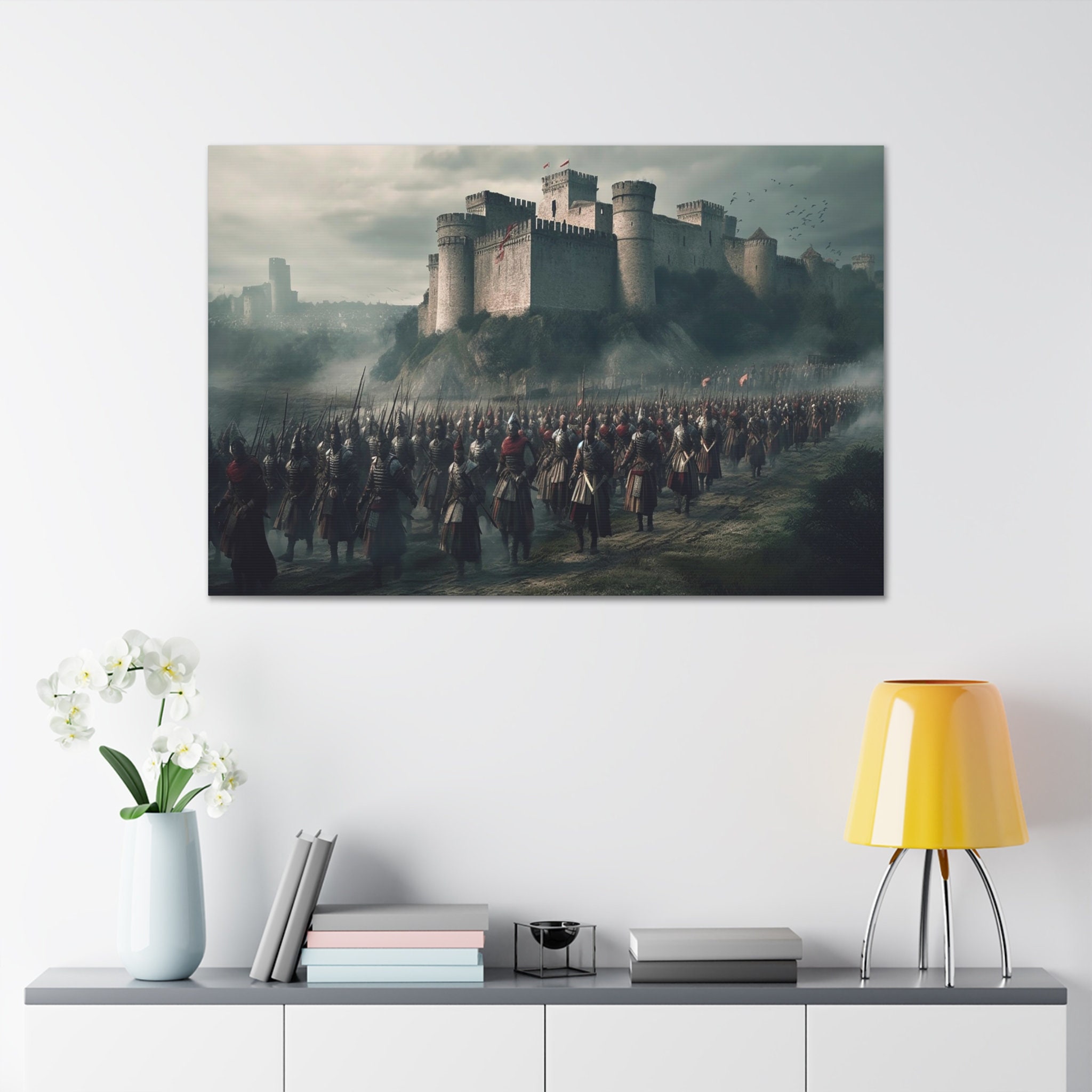 Wall Art Medieval Soldiers, Medieval Castle, Modern Wall Decor, Art for ...