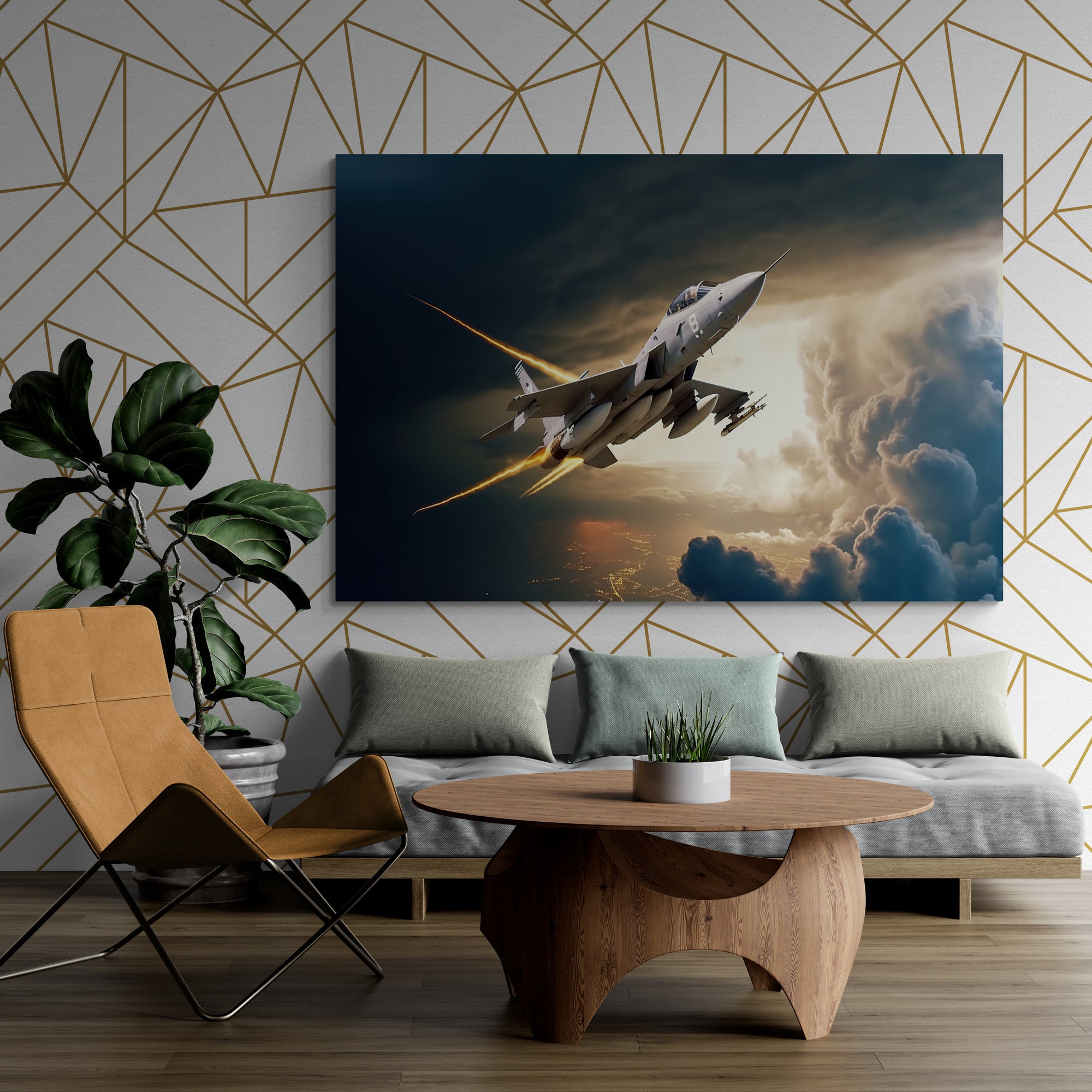Fighter Jet Artwork, Jet Fighter Canvas, Army Jet Photo, F-15 Eagle, F ...