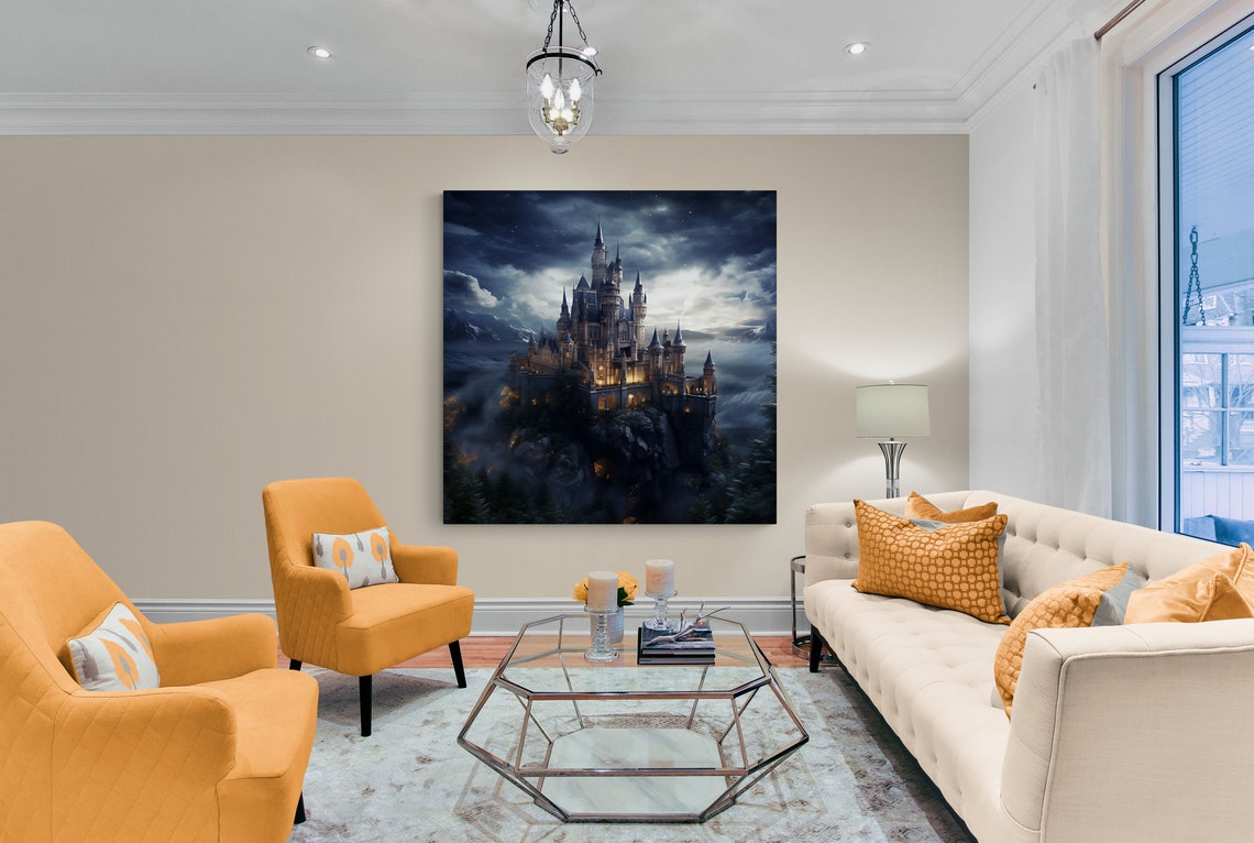 Castle Mountain Majesty: Ancient Architecture and Mountain Landscape ...