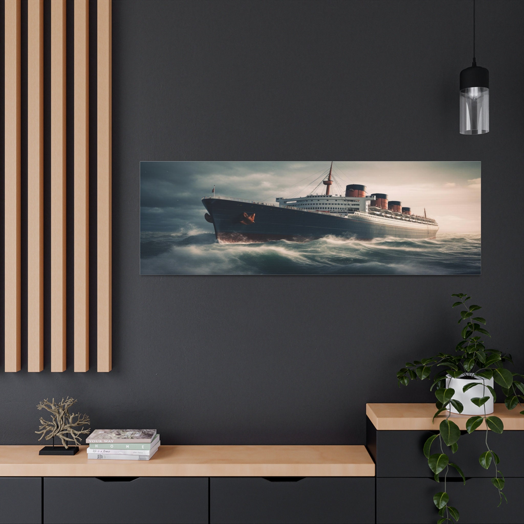 Wall Art Ship, Oil Painting Ship, Ocean Vessel, Wall Decor Home, Ocean ...