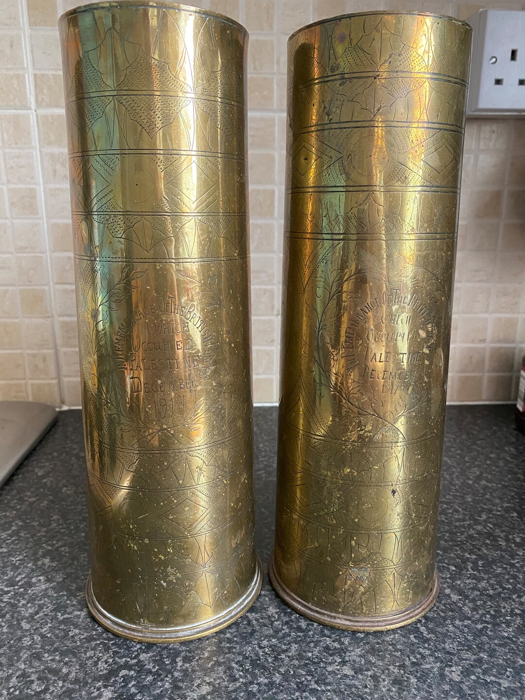 WW1 Pair of 1917 Trench Art on Shell Casing British Shells. - Etsy