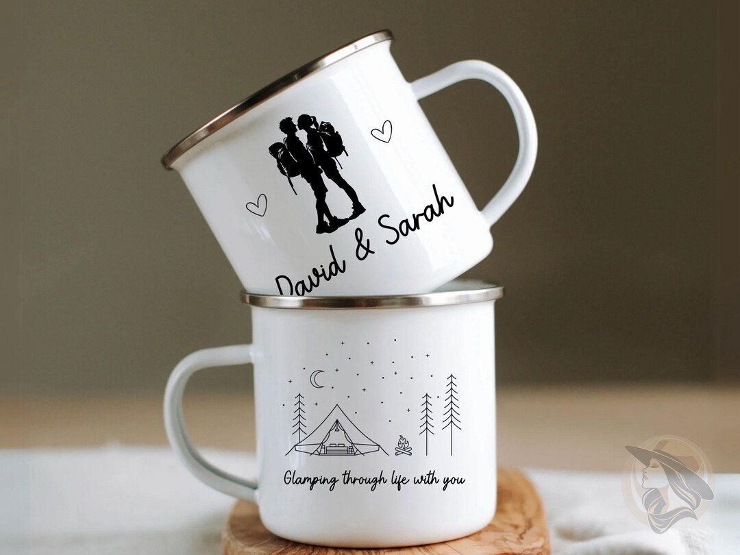 Personalized Glamping Couple Mug: Custom Camping Engagement Gift - Etsy