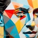 Color Man Face Collage to Print, Digital File for Download, Abstract ...