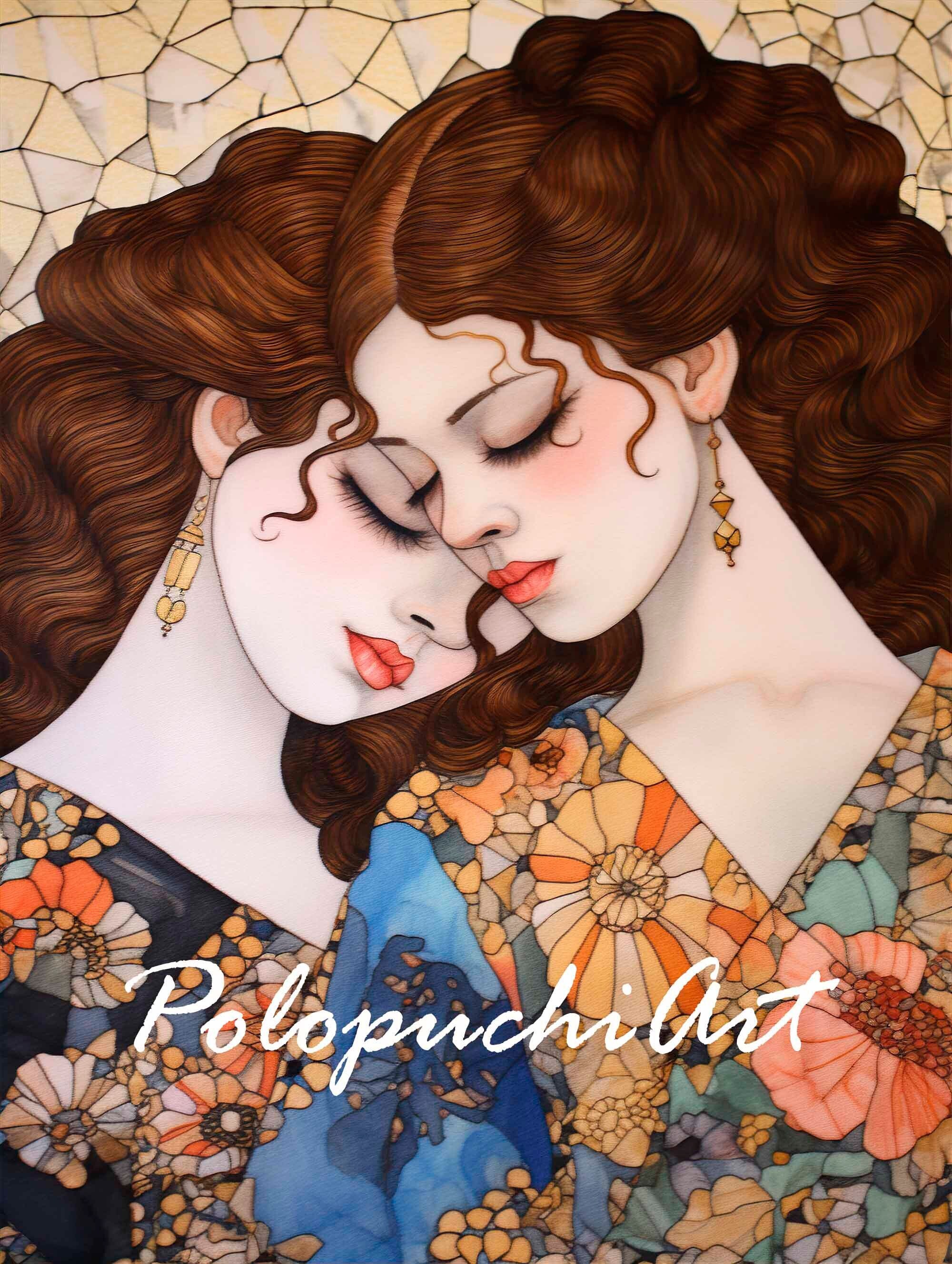 Girls in Love to Download and Print, Downloadable and Printable Digital ...