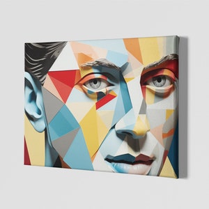Color Man Face Collage to Print, Digital File for Download, Abstract ...