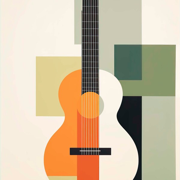 Abstract Guitar Art - Etsy