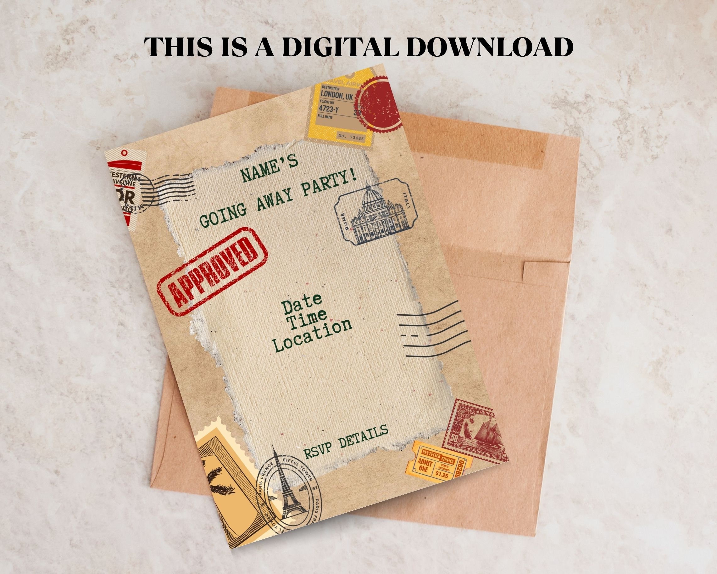 Editable Leaving Party Invitation, Customizable Farewell Party Invite ...